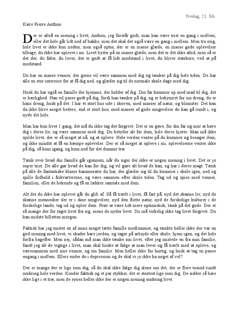Pierre Anthon (Brev) - Dansk | PDF