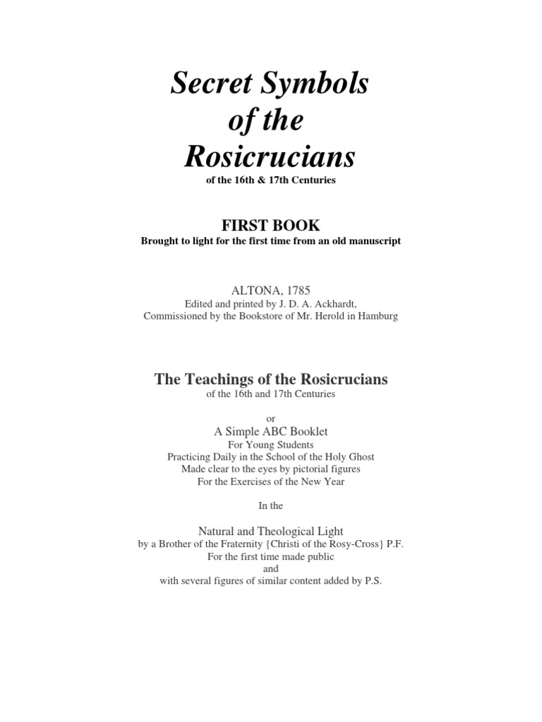 Secret Symbols of the Rosicrucians | Rosicrucianism | Good And Evil