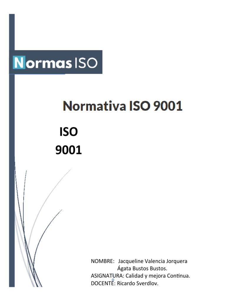 Norma Iso 9001 | PDF | Calidad (comercial) | Gestión de la calidad