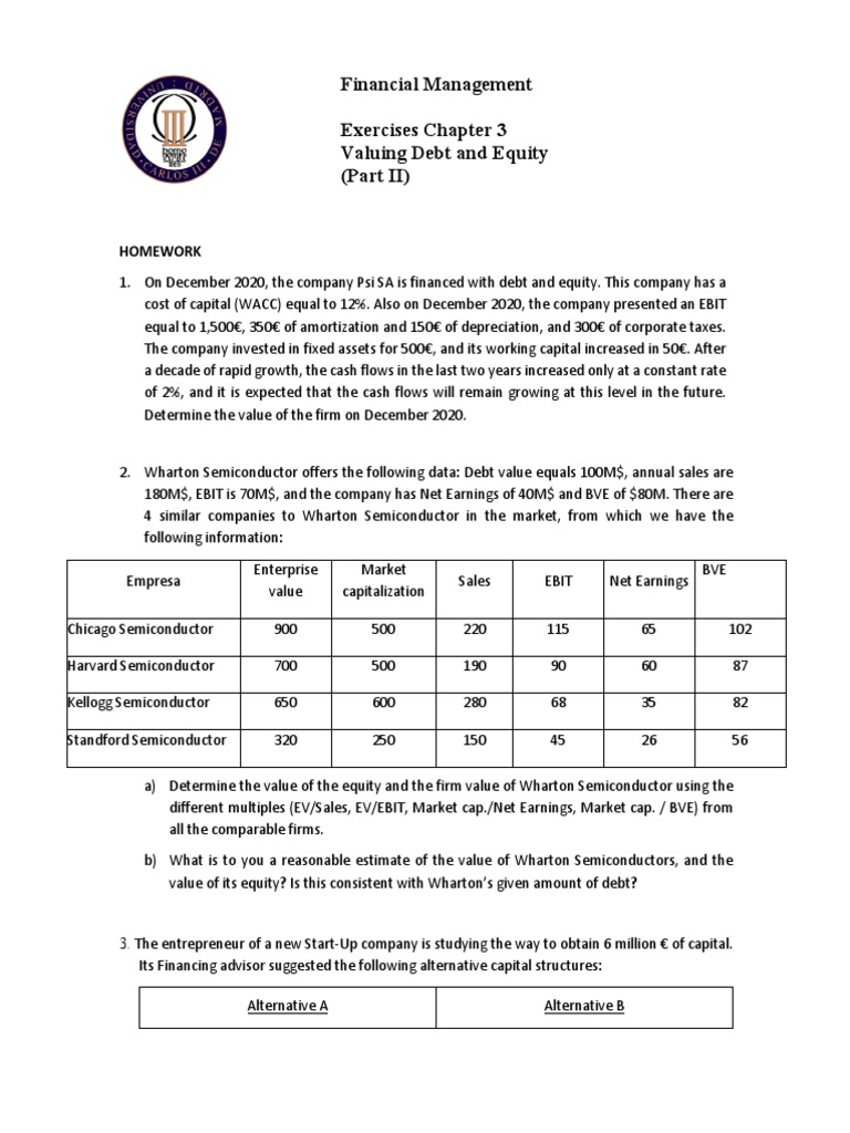 Ch3.2 - Homework | PDF | Capital Structure | Dividend