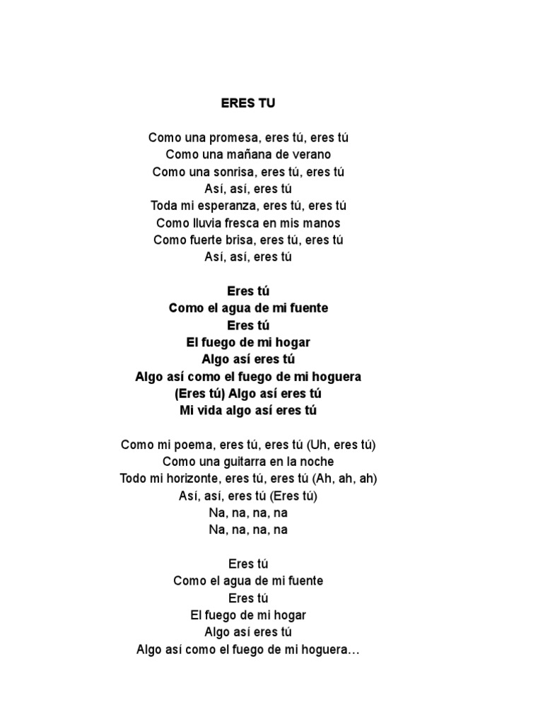 Eres Tú: Poema de Amor y Esperanza | PDF | Artes del Lenguaje y ...