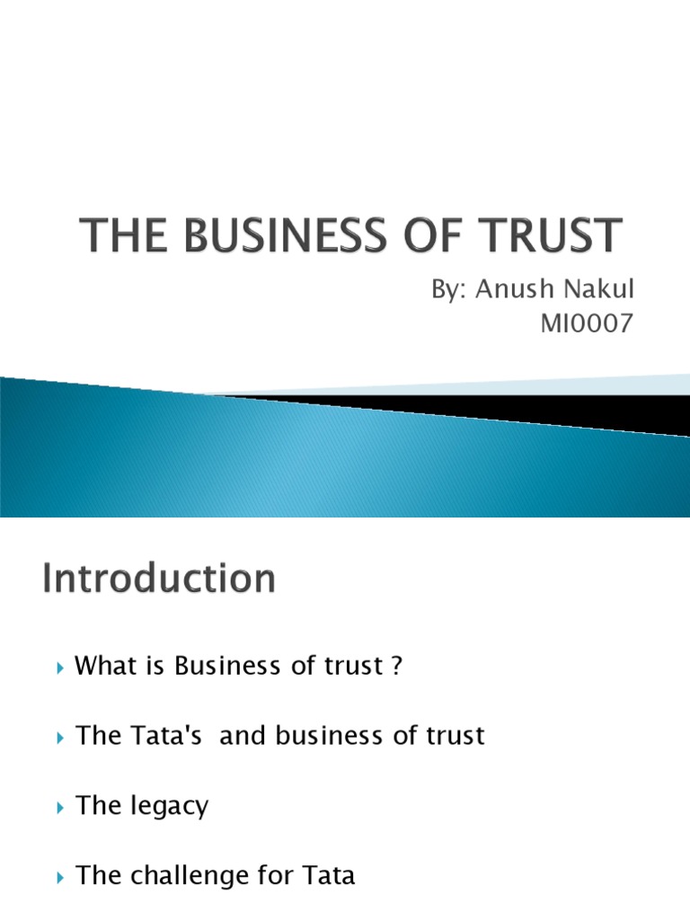 The Business of Trust | PDF | Brand | Economies