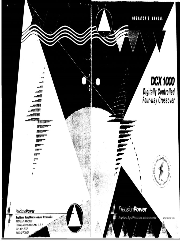 Precision - Power - DCX-1000 Crossover | PDF