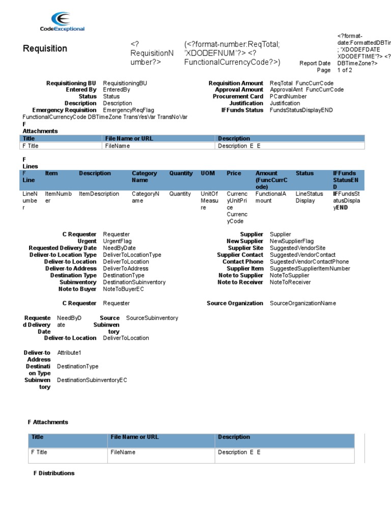 Requisition PDFGenerate Report | PDF