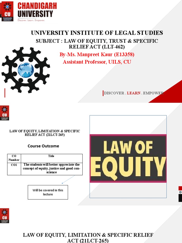 Equity 4 | PDF | Common Law | Equity (Law)