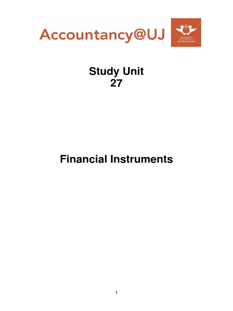 LEARNER GUIDE Unit 27 REK 3 IFRS 9 financial instruments 2018 | PDF | Fair Value | Derivative ...