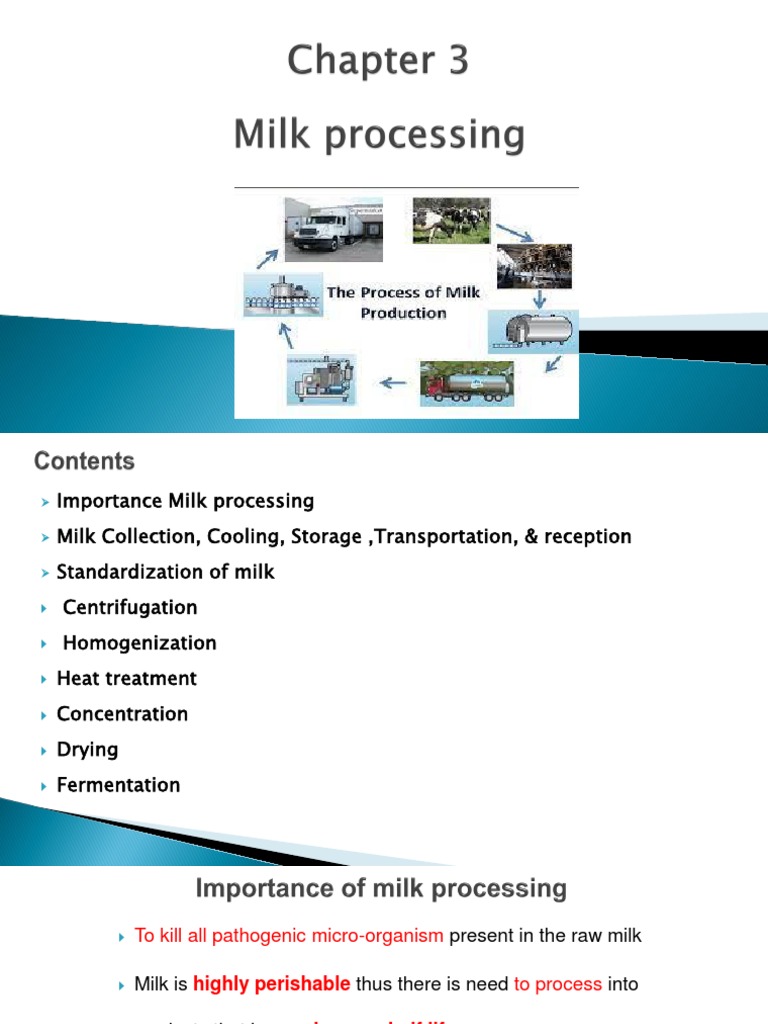 chapter 3 and chapter 4 dairy processing | PDF