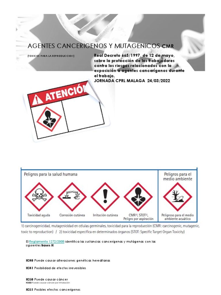 Agentes Cancerígenos y Mutagénicos - Carlos Mojón - ASPA 24-3-2022 ...