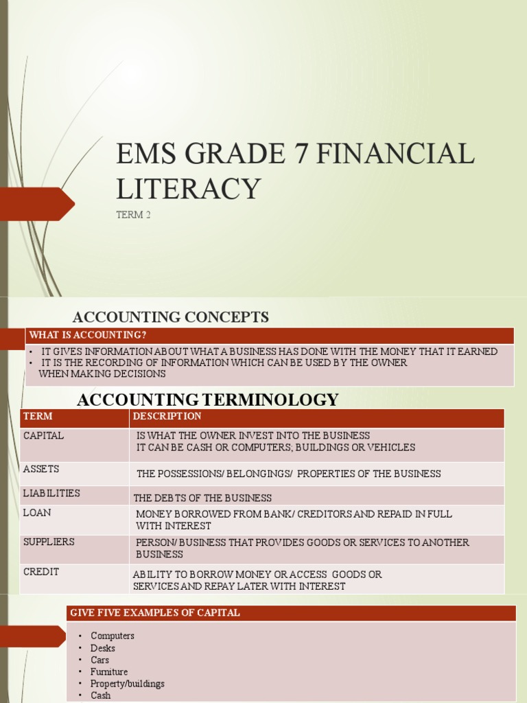 Ems - Grade - 7 - Financial - Literacy - 2022 - Term 2 & 4 - Updated ...