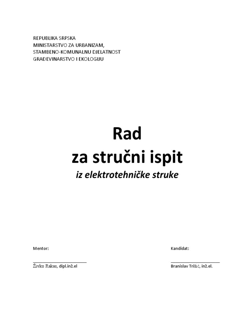 Rad Za Stručni Ispit Sredjen FINAL 2 | PDF