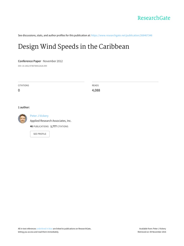 Design Wind Speed Maps for the Caribbean Developed Using Hurricane ...