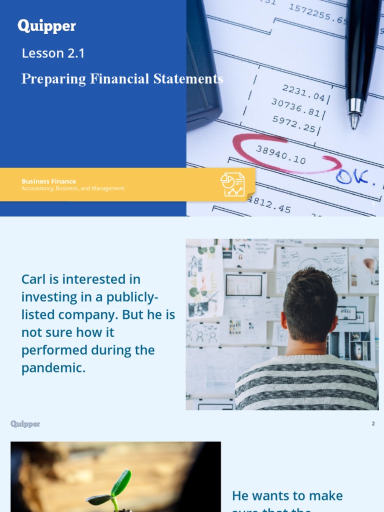 Preparing Financial Statements: Lesson 2.1 | PDF | Balance Sheet ...