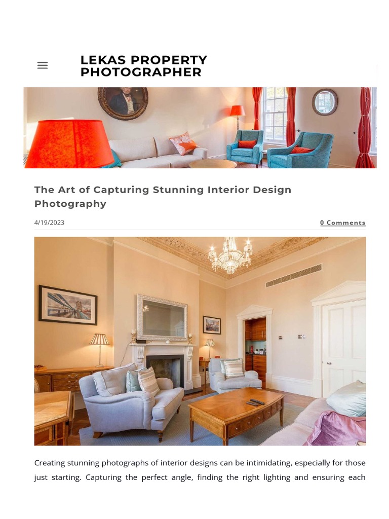 The Art of Capturing Stunning Interior Design Photography | PDF | Art