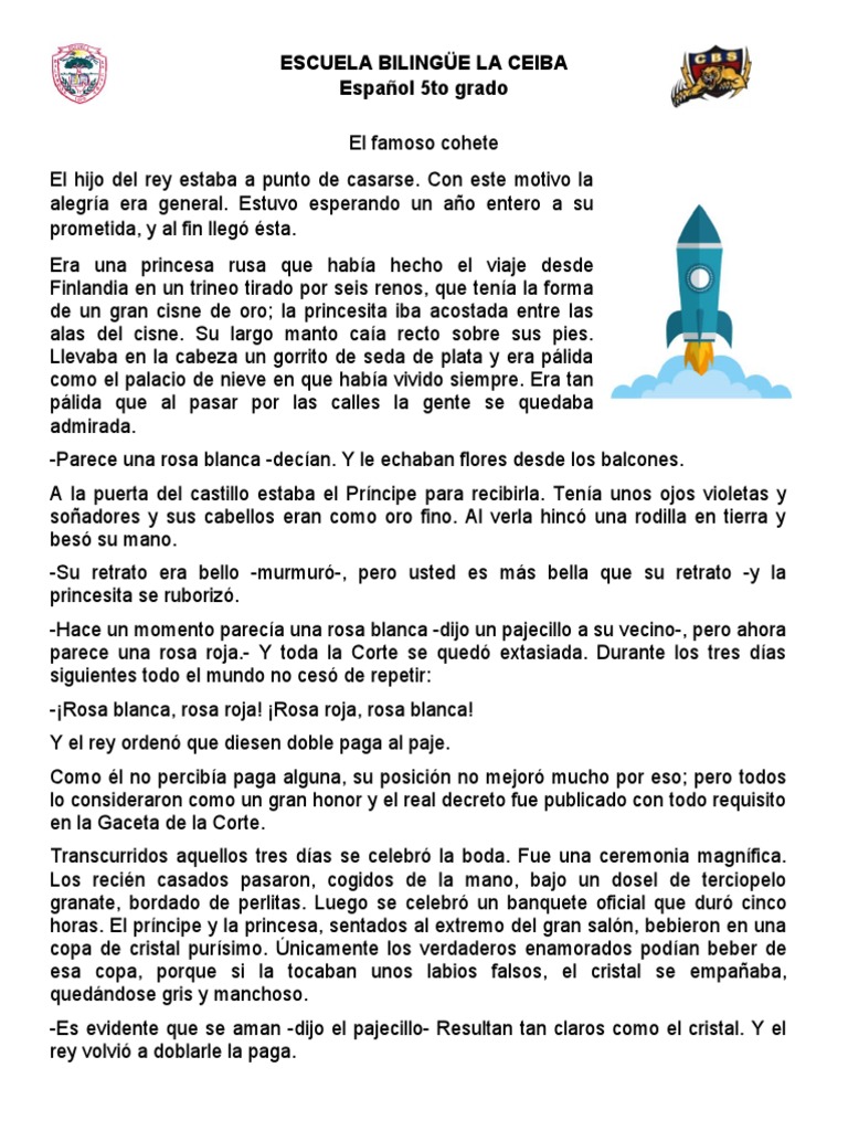 Lectura El Famoso Cohete | PDF