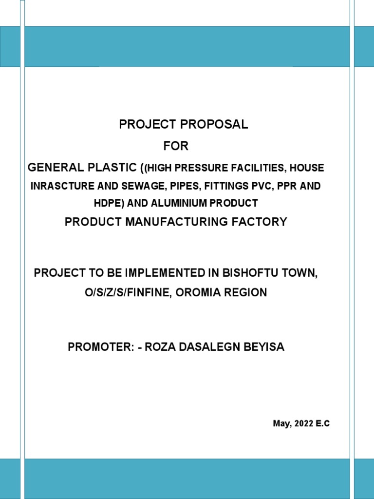 Project Proposal FOR: General Plastic ( | PDF | Recycling | Plastic