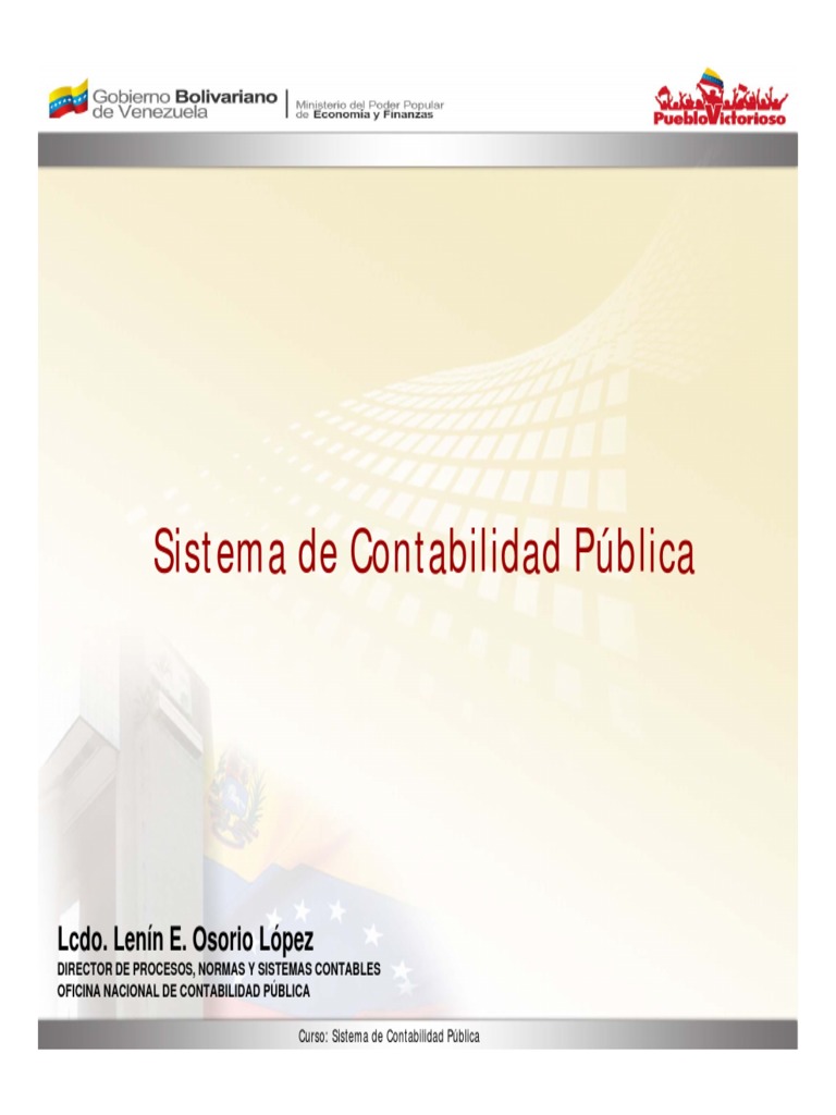 Curso Del Sistema de Contabilidad Pública Oncop - Junio 2015 | PDF Curso Del Sistema de Contabilidad Pública Oncop - Junio 2015 | PDF