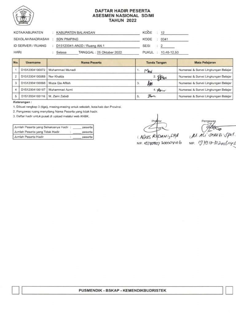 Contoh Absen | PDF