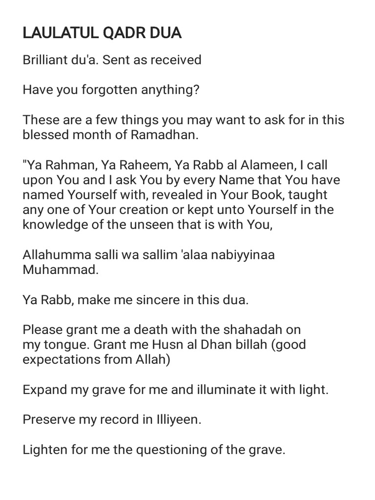 Ramadan Dua List | PDF | Monotheistic Religions | Abrahamic Religions
