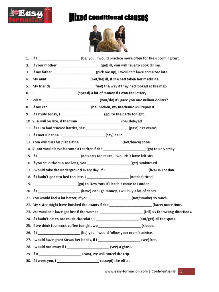 Mixed Conditional Clauses | PDF