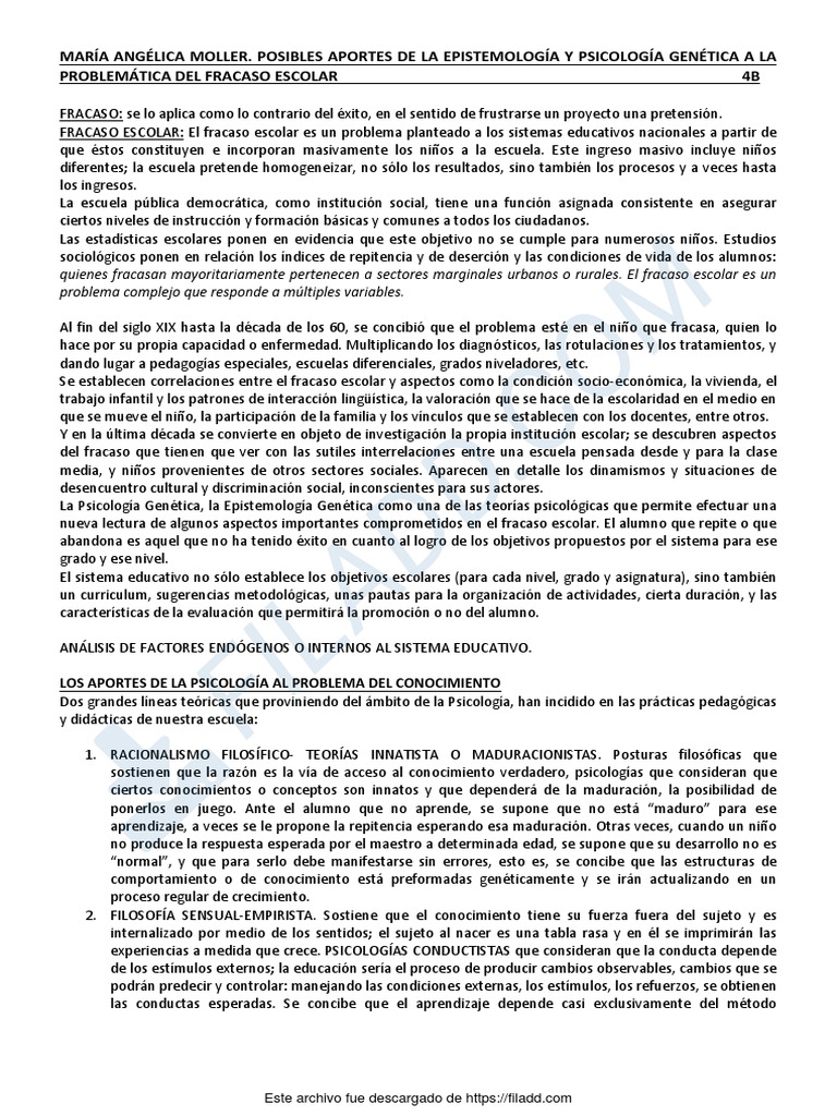 Maria Angelica Moller | PDF | Aprendizaje | Sicología
