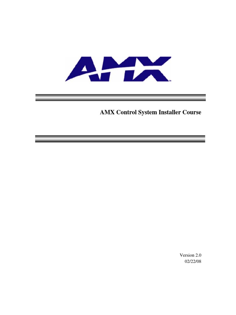 AMX Installer Student Guide V 2 - 0 | PDF | Wi Fi | Wireless Lan