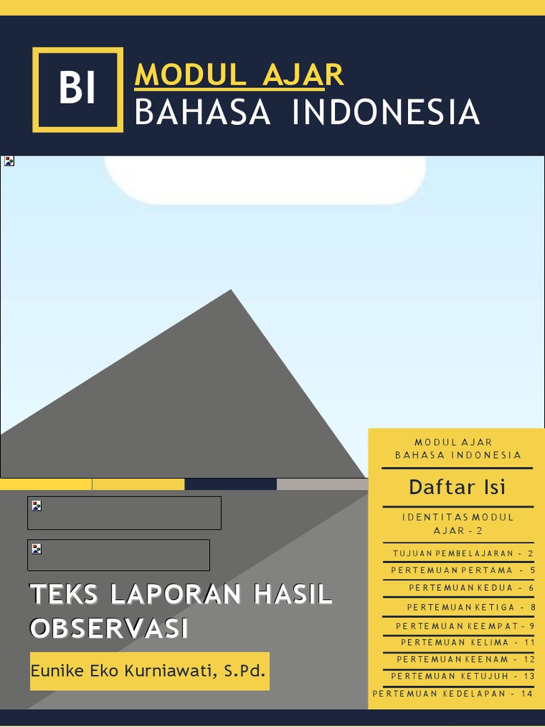 Modul Ajar Teks Laporan Observasi Kelas 10 | PDF