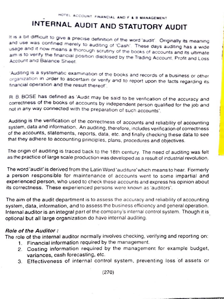 HOTEL AUDIT MANAGEMENT | PDF | Audit | Expense