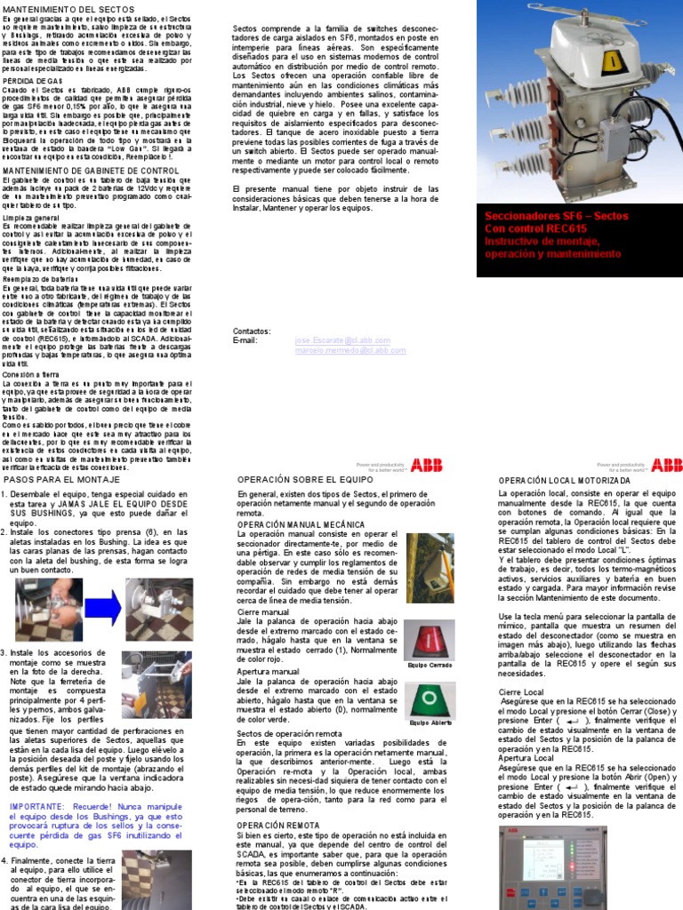 Triptico DBC Sectos SF6 | PDF | Scada