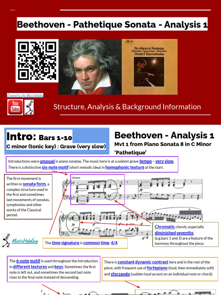 Beethoven - Analysis 1 - ANSWER | PDF | Classical Period (Music ...