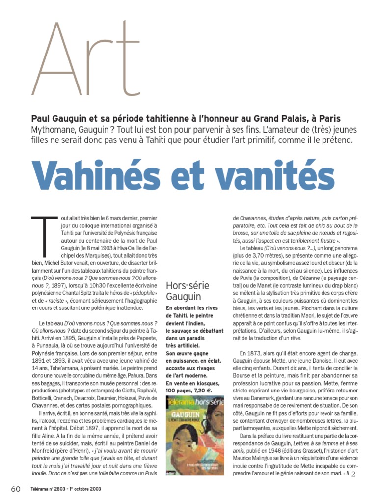 Gauguin | PDF | Paul Gauguin | Tahiti