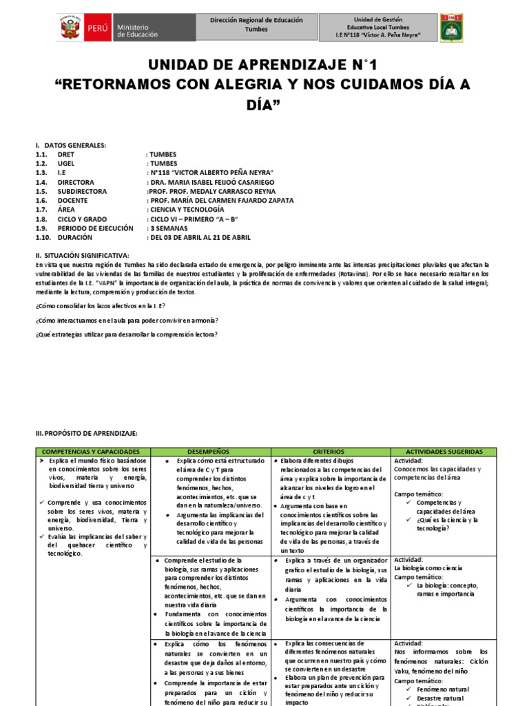 Ciencia y Prevención en Tumbes | PDF | Aprendizaje | Cognición