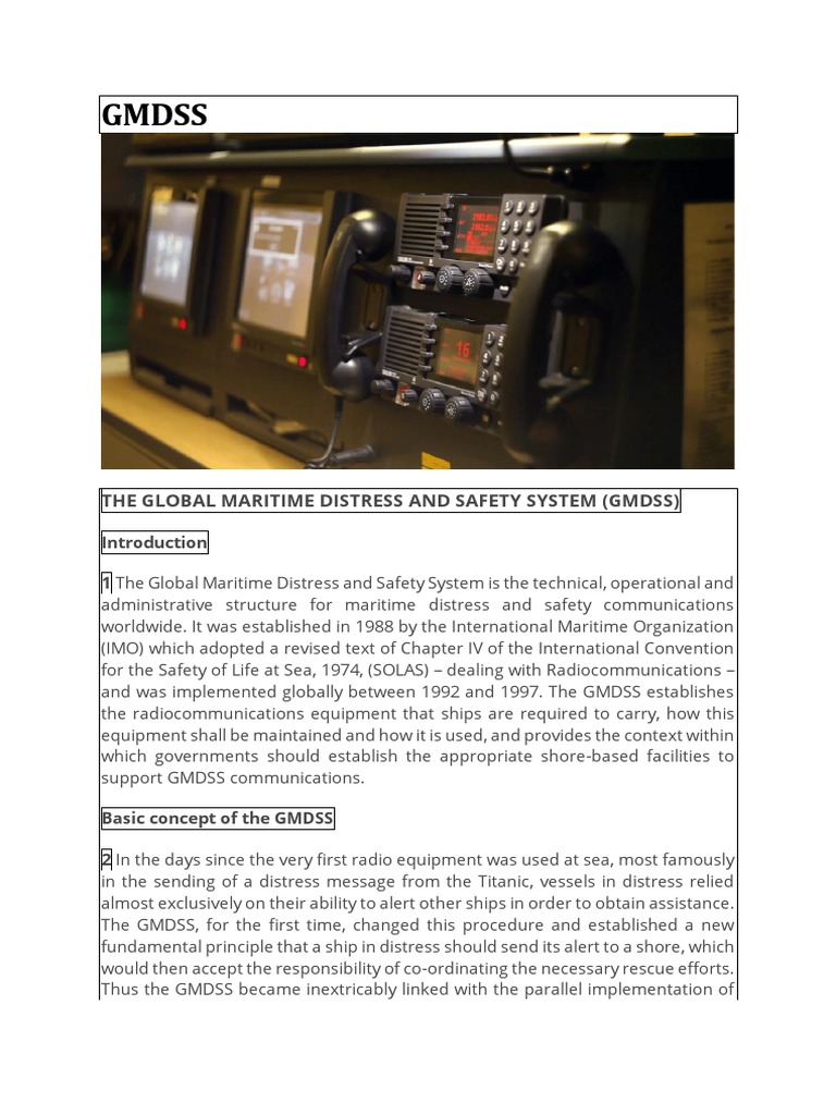 GMDSS | PDF