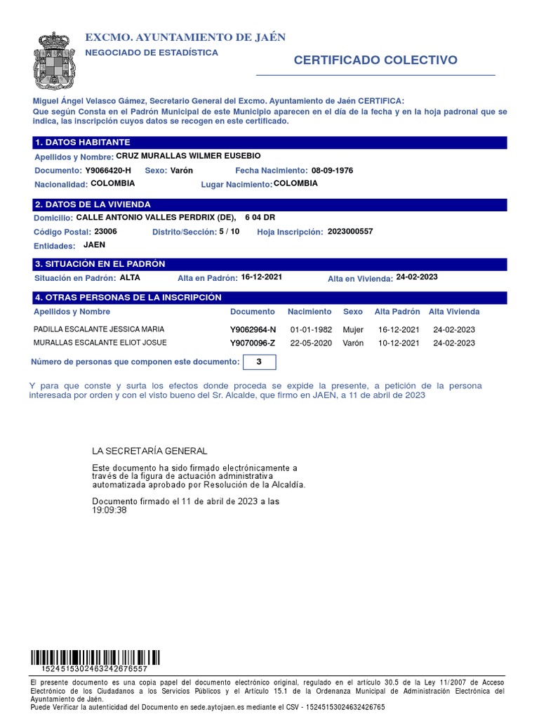 Padron Wil. Colectivo | PDF