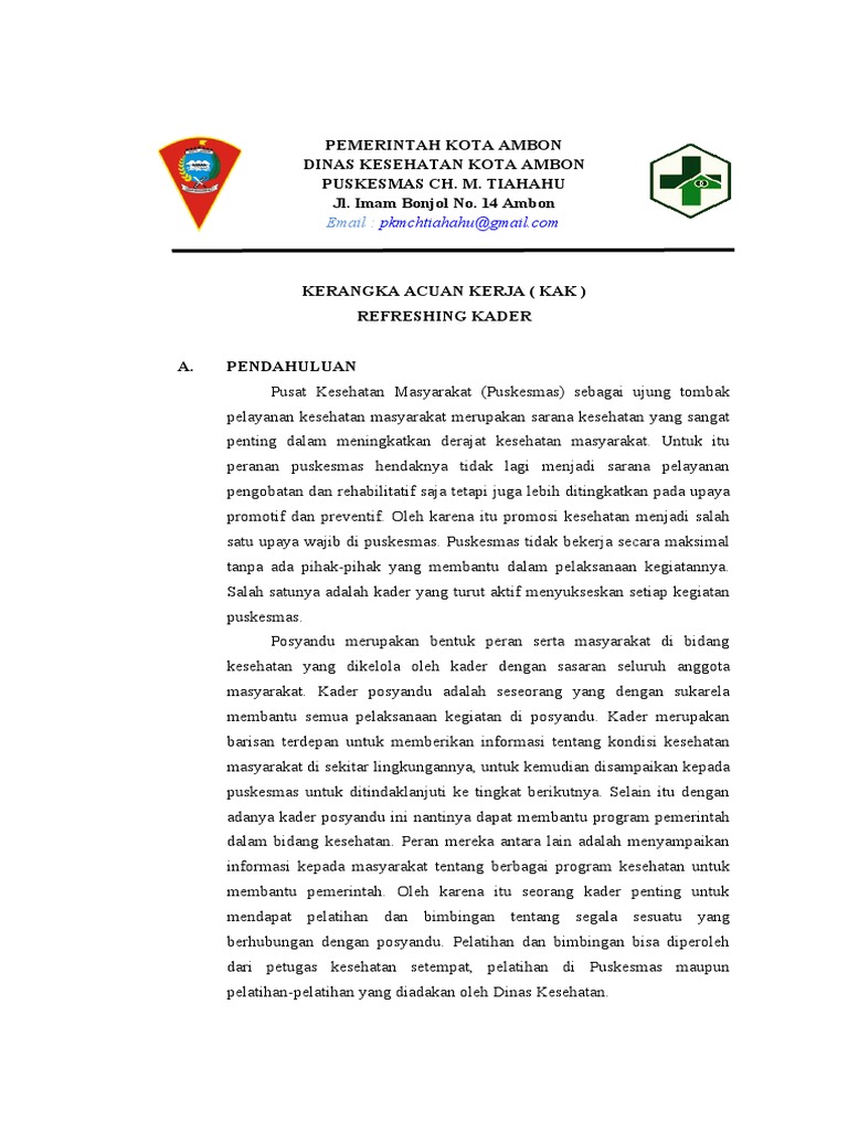 KAK Refreshing Kader BARU | PDF