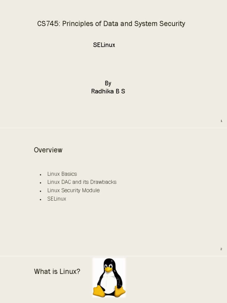 Lecture SELinuxRadhika | PDF | Superuser | Operating System