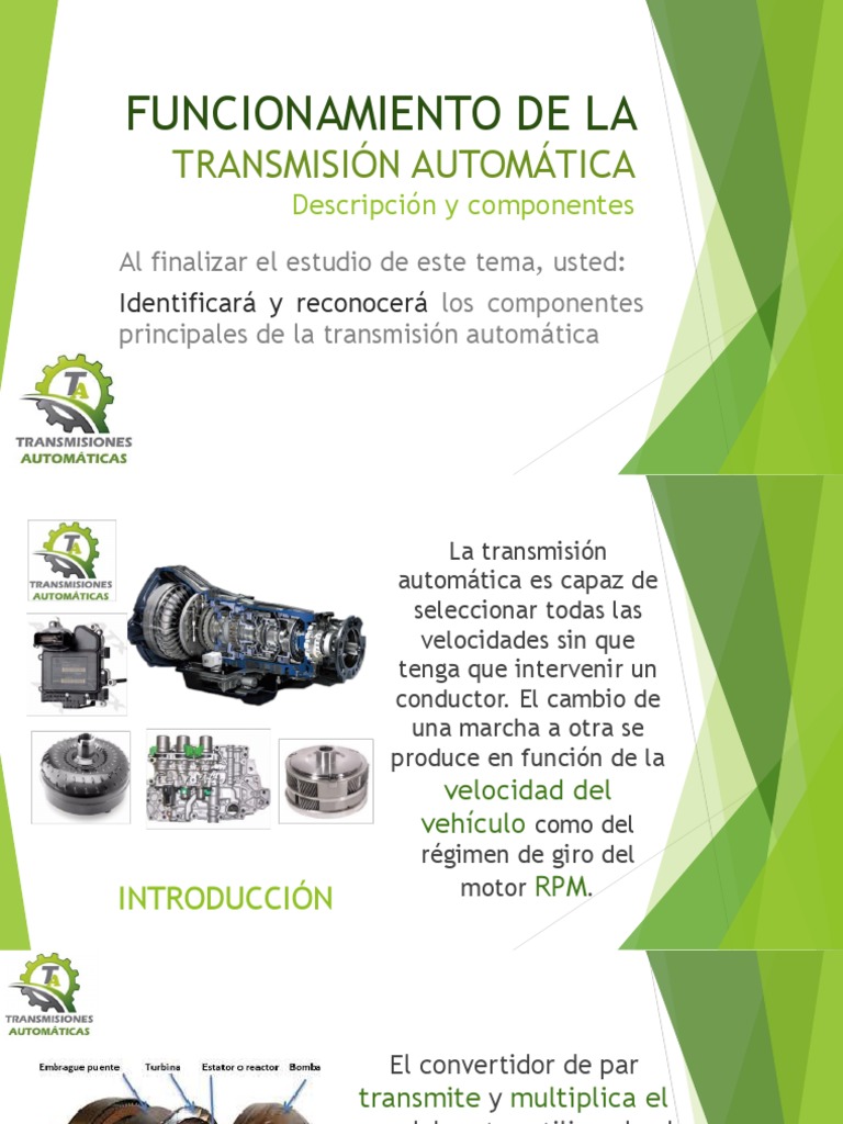 Funcionamiento de La Transmision Automatica | PDF | Transmisión automática | Engranaje