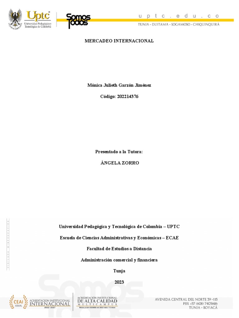 Garzon - Monica - ACT 1 - Mercadeo | PDF