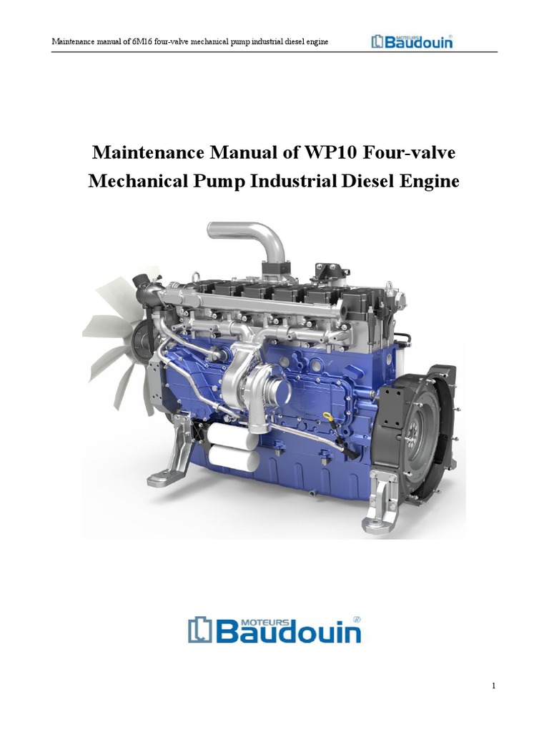 Maintenance Manual of WP10 Four-Valve Mechanical Pump Industrial Diesel ...