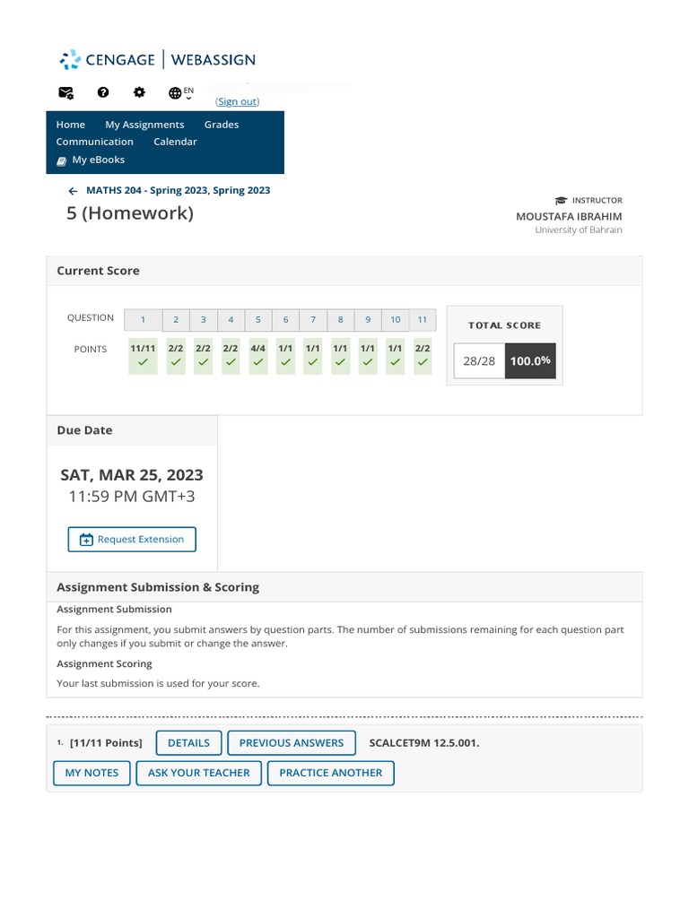 WebAssign Calculus Homework | PDF
