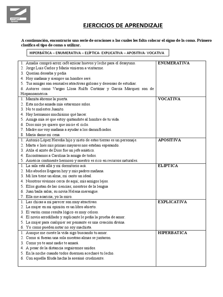Sesión 6 - Signos de Puntuación - La Coma - HHCC | PDF