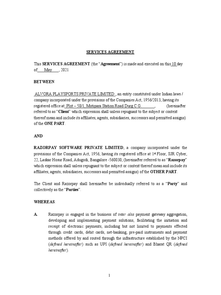 (Gaming) Merchant Services Agreement | Download Free PDF | Debit Card ...