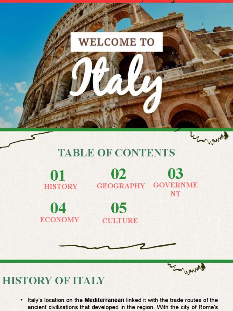 Geography and History of Italy | PDF
