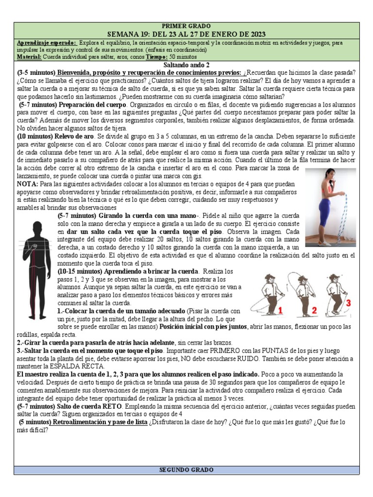 Técnicas de Salto de Cuerda en Clase | PDF | Aprendizaje