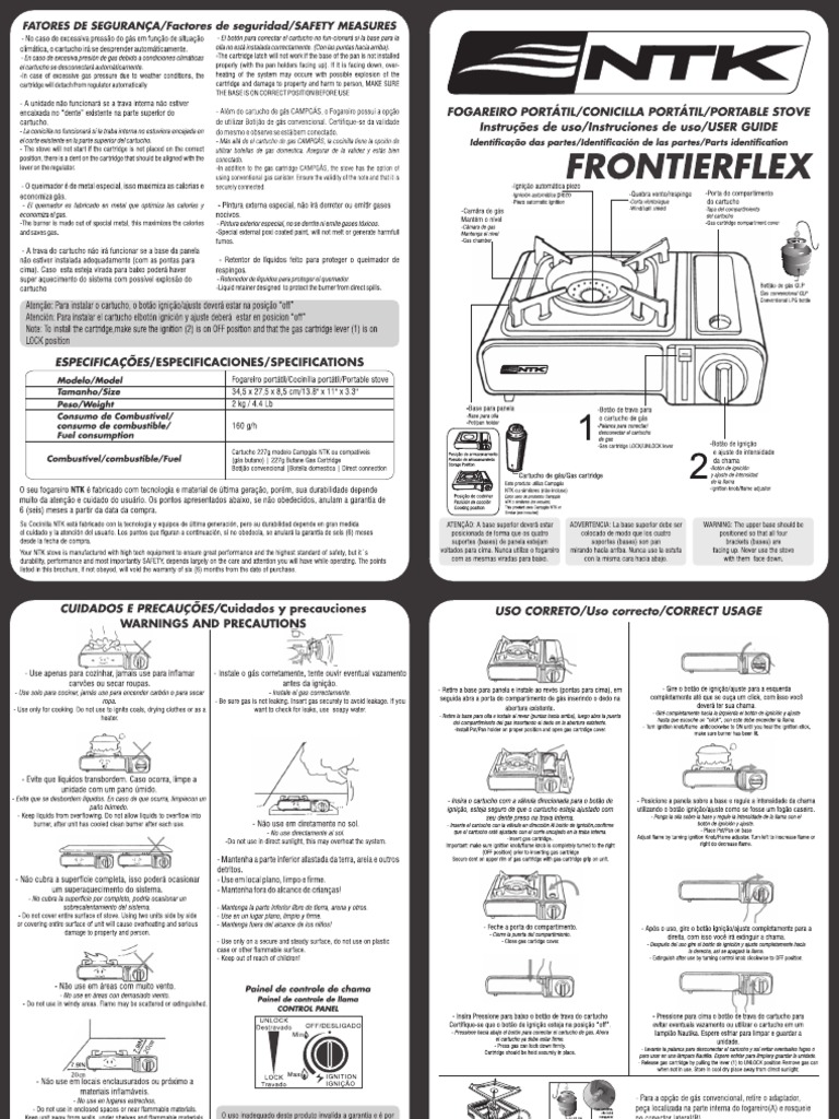 MANUAL Fogareiro Naitica Fles | PDF