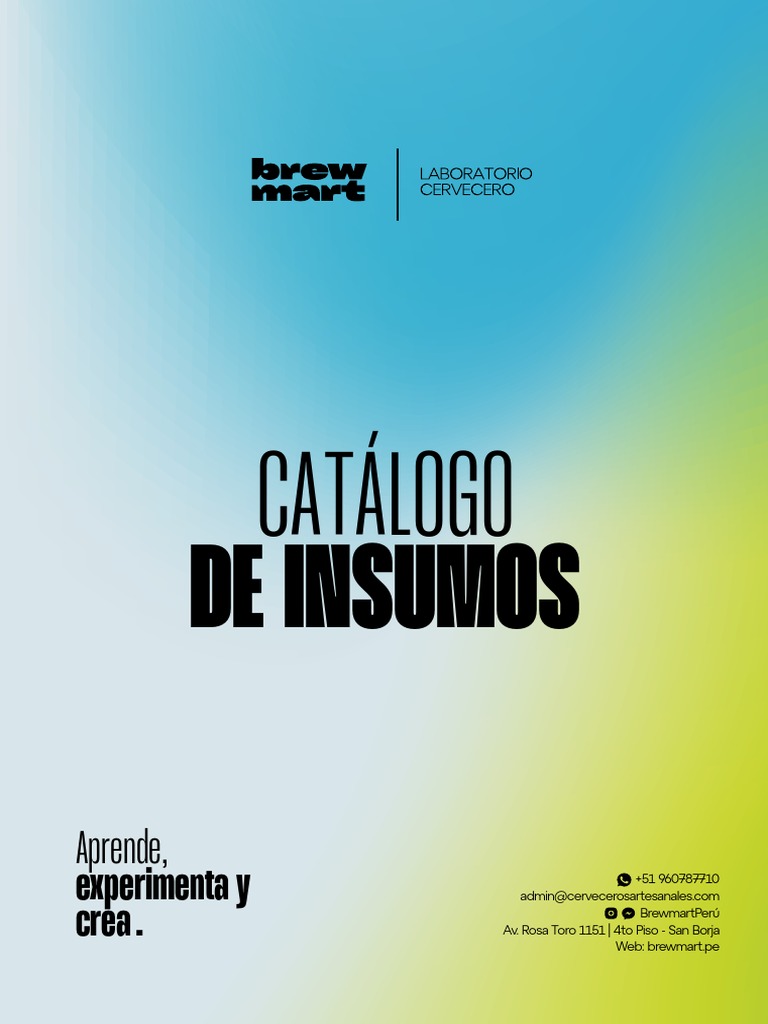 BM Catálogo Insumos | PDF | Cerveza | Sal (química)