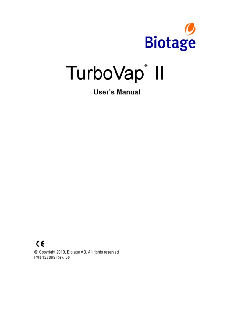 TurboVap II Users Manual | PDF