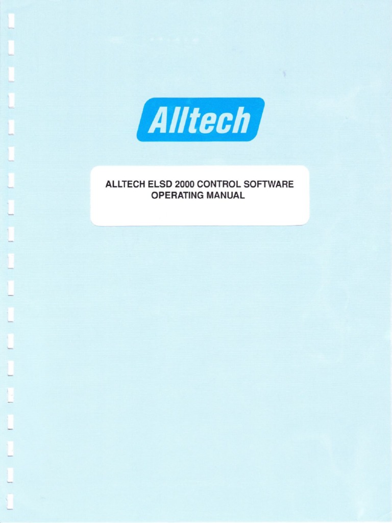 Alltech ELSD 2000 Control Software Operating Manual | PDF
