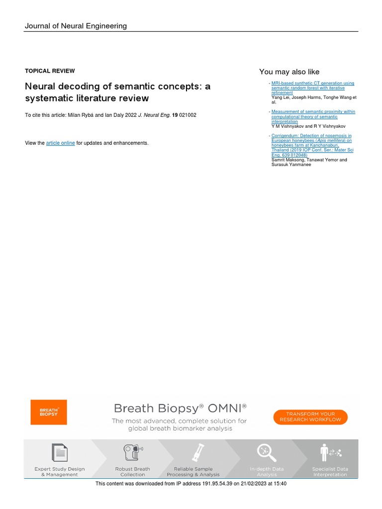 Neural Decoding of Semantic Concepts | PDF