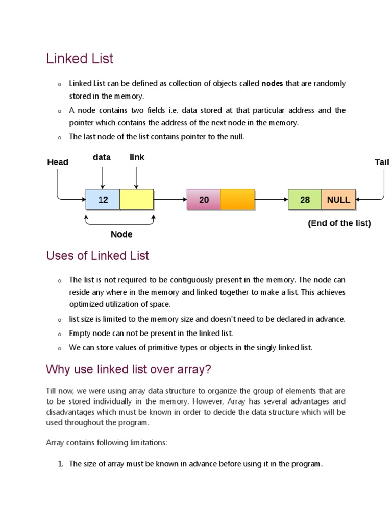 Linked List Using Array Pdf Pointer Computer Programming Information Retrieval 