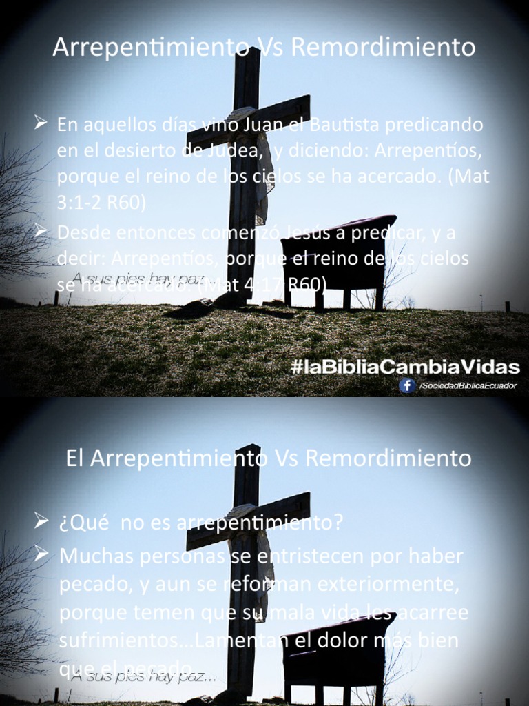 Arrepentimiento y Remordimiento en la Biblia | PDF | Pecado | Jacob
